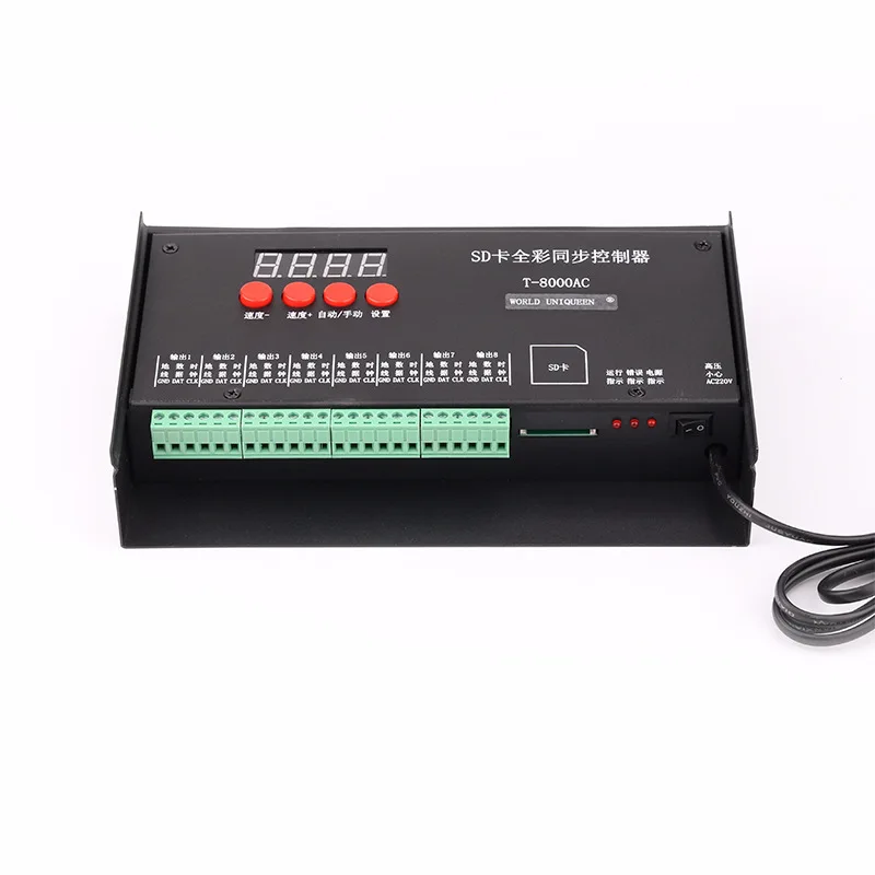 T8000A TTL T8000AC DMX 512 RGB 8192 Pixels SD Card Controller