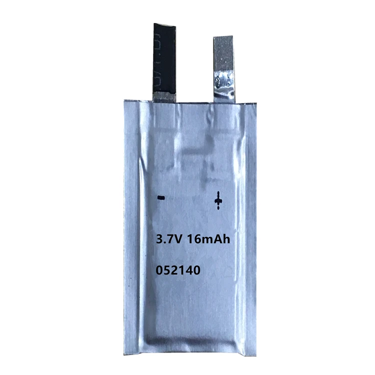 Custom Thin Battery 052140 New Model 3.7v 16mah Ultra Thin Lipo Battery Cell Thickness 0.55mm ...