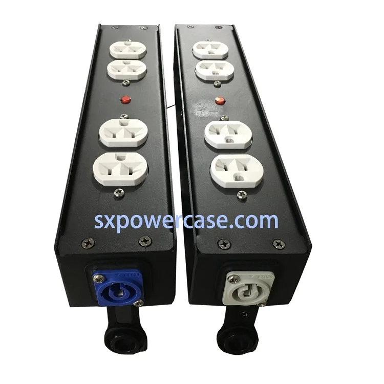 2 Way Edison Power Distribution Box - Powercon Inlet & Outlet