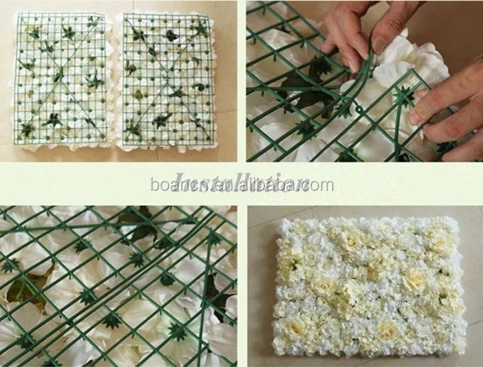 Hot Sale Durable Wedding Hanging Artificial Rose Flower Mat Fabric ...