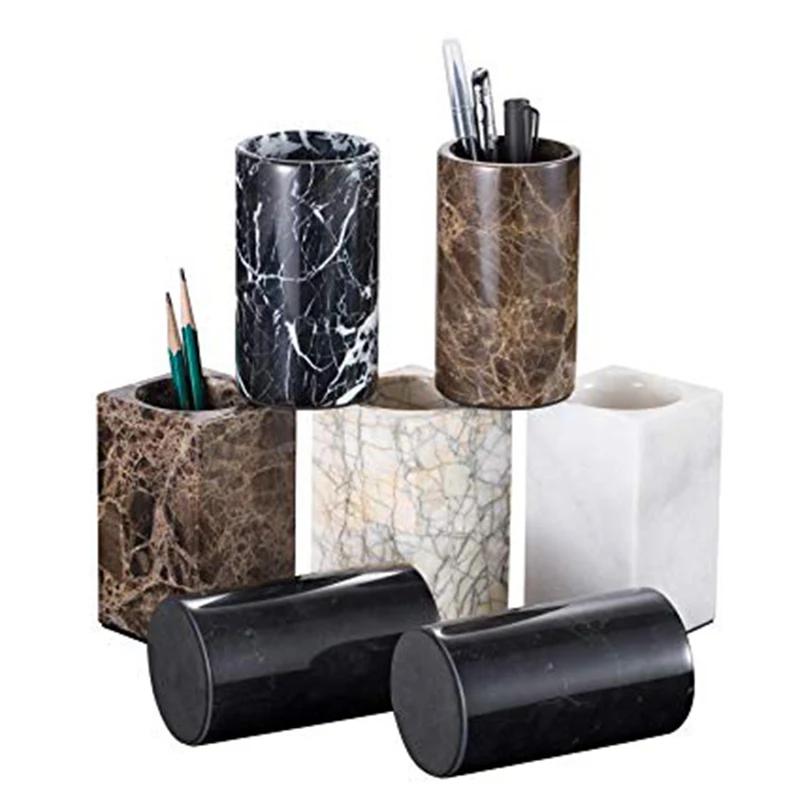 Large Round Calacatta Gold Marble Container with Lid