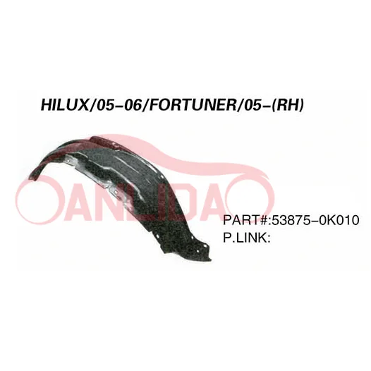 FRONT FENDER LINER 53876-0K010 53875-0K010 FÜR HILUX /FORTUNER 2005 ...