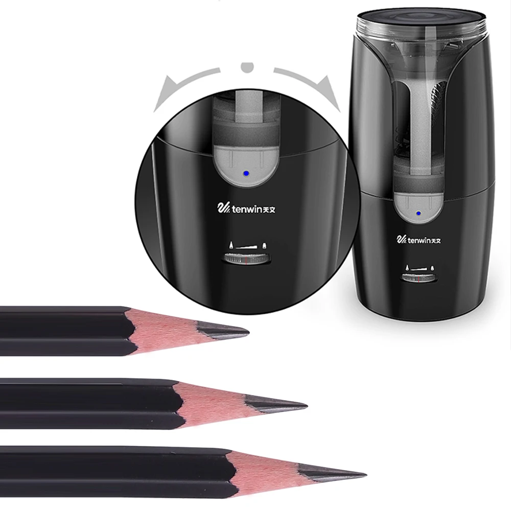 Tenwin 8028 Electric Pencil Sharpener - Eco-Friendly Plastic for Kids ...