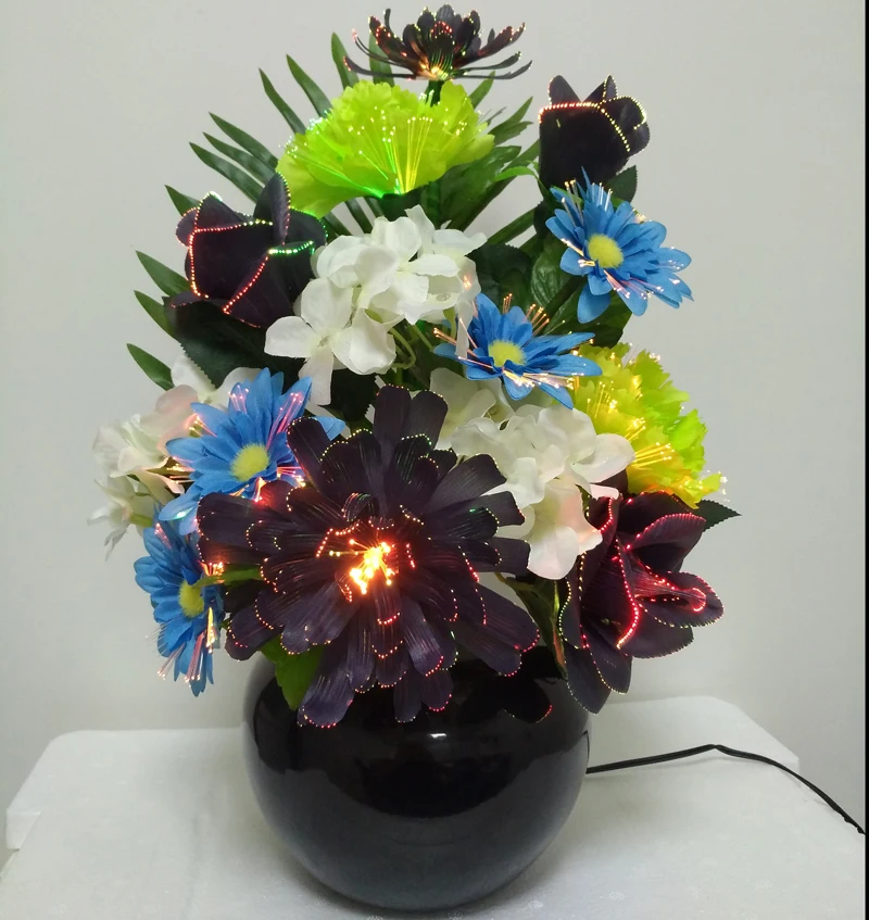 Led Fiber Optic Flower Light Decoration Flower Lamp Fiber Optic Lamp ...