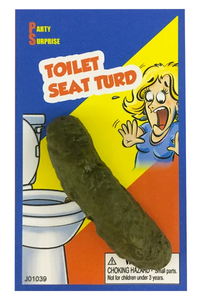 Turd on Toilet Seat - Novelty Prank Item for Laughter