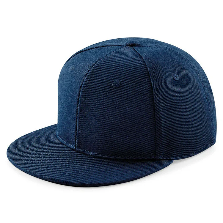Custom Logo Polyester Flat Brim Black Blank Hat Plain Custom Snapback ...