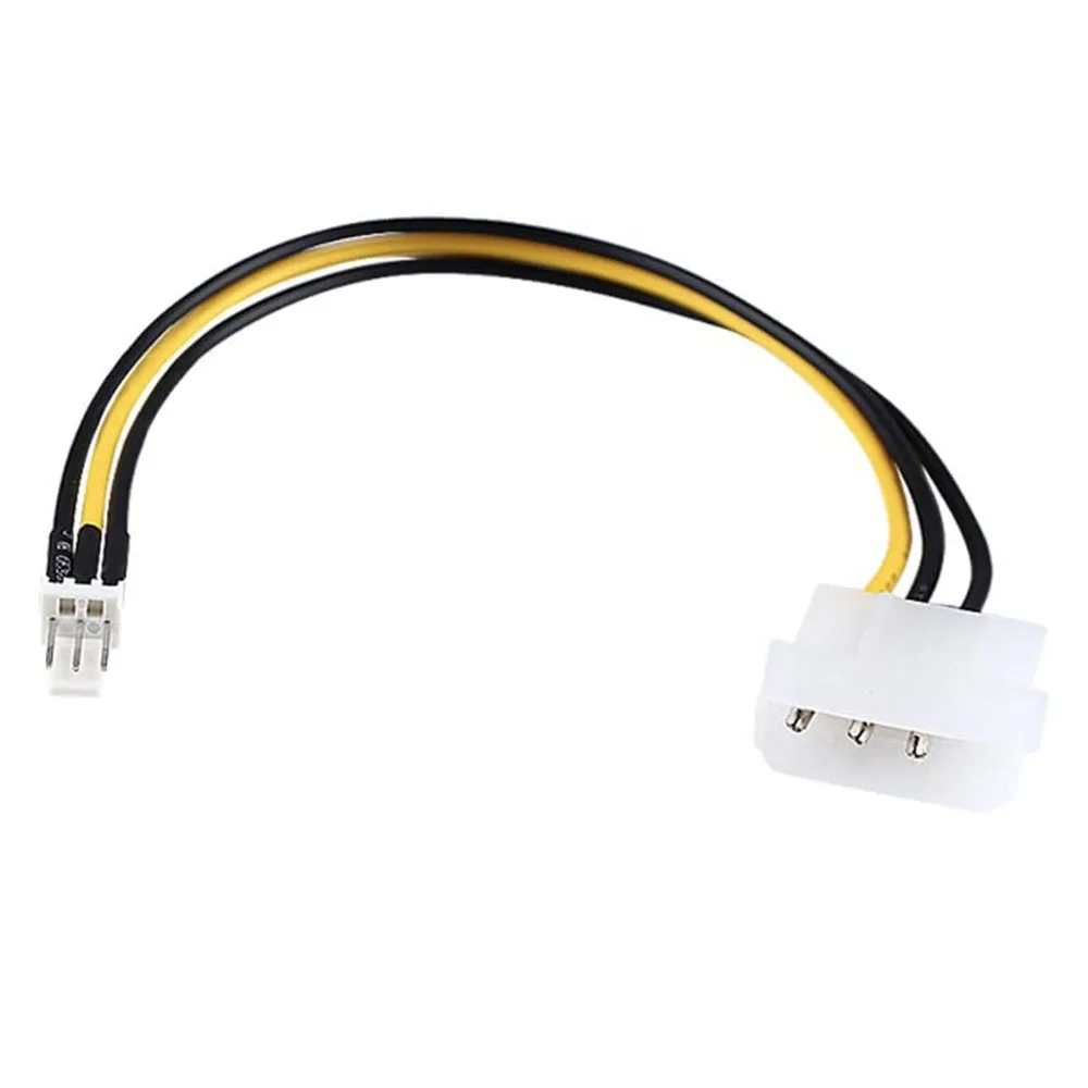 3 Pin ATX Fan to 4 Pin Molex Connector Cable Fan Power Adapter Cable ...