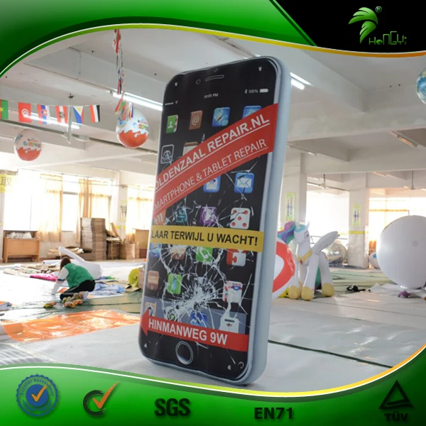 Giant Inflatable Cell Phone Blow Up With Cracked Screen Inflatable ...