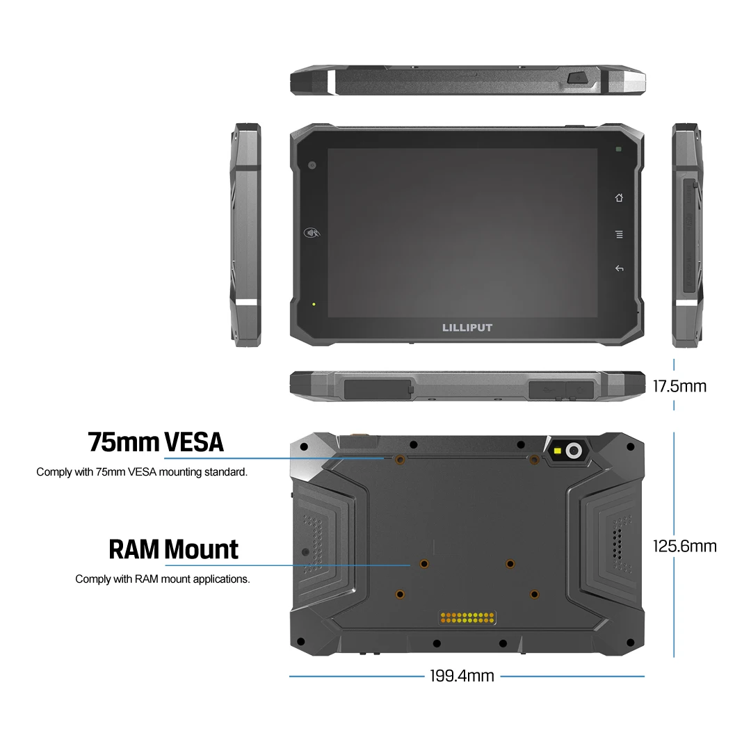 7 Inch In-cab Android Tablet Pc Nfc Reader Gps Supplier Rugged Ip64 ...
