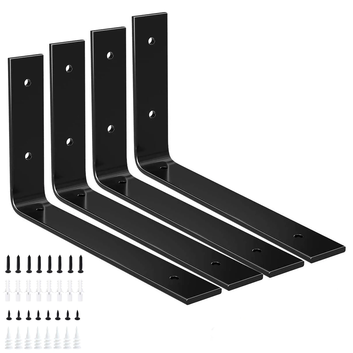 Shelves Bracket Black Support Heavy Duty Industrial Strong Floating ...