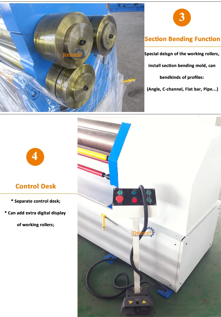 3-Roll Bending Machine for Plate Rolling | 4mm & 6mm Thickness ...