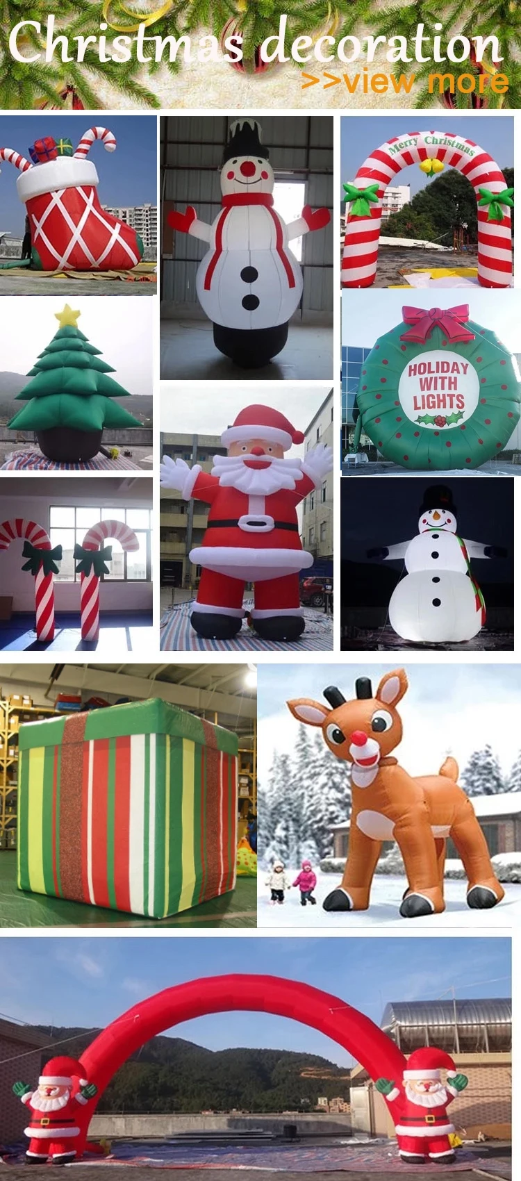 Customized Christmas Inflatable Santa Claus Air Dancer Air Tube Man ...