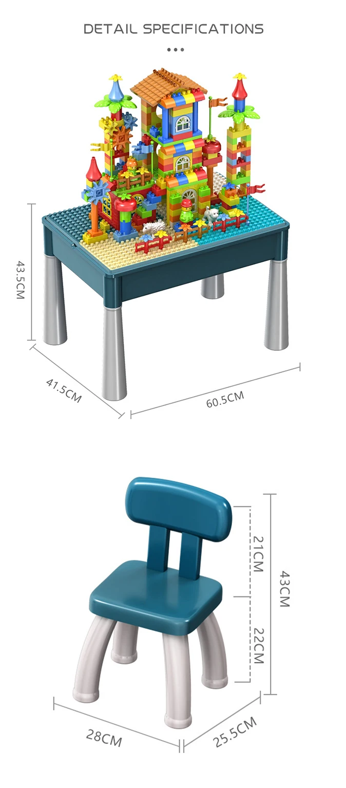 Educational Toys Plastic Diy Multifunctional Learning /dining/study ...