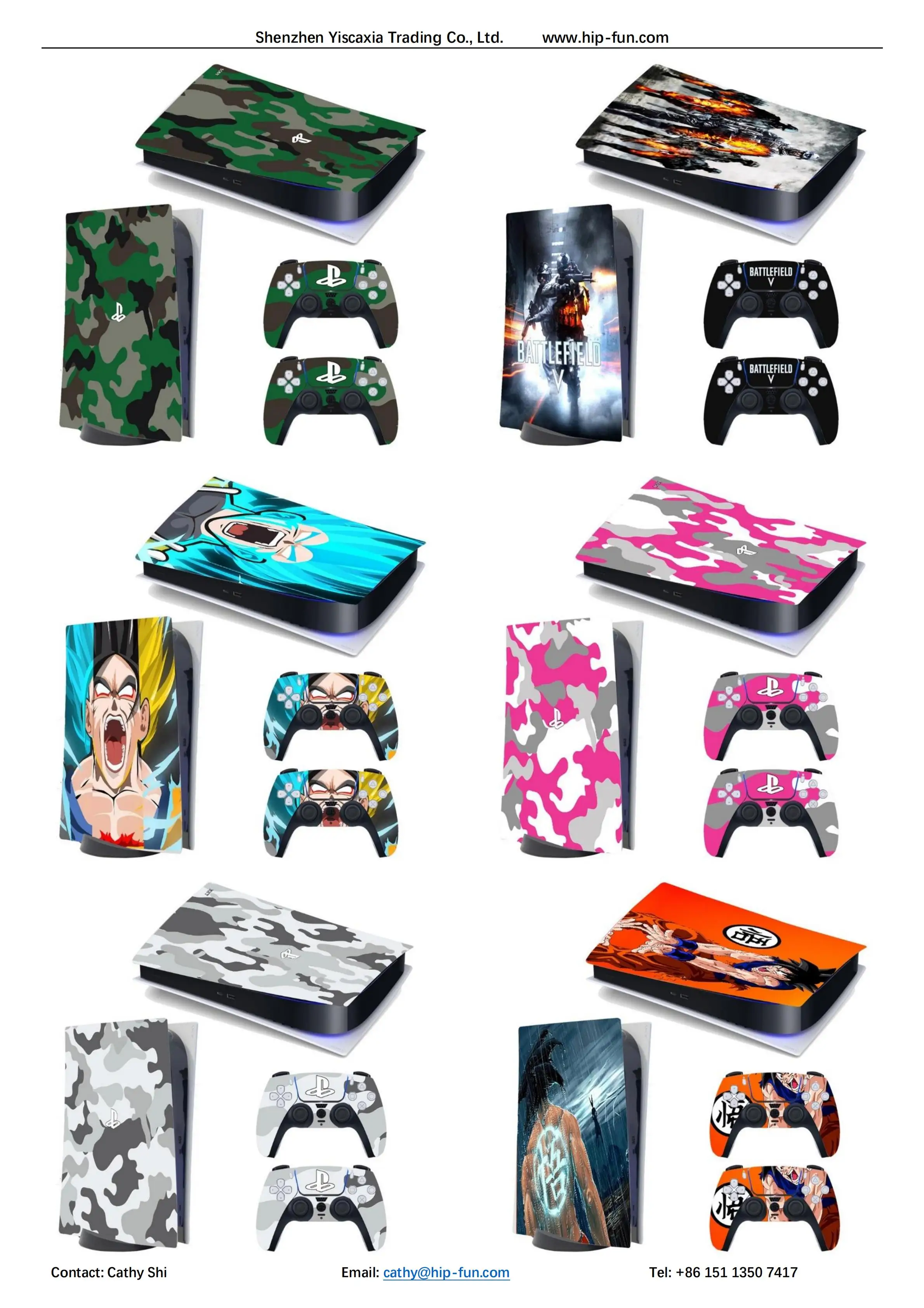 Custom Design 50pcs Moq Ps5 Game Console Sticker Film Protection Skin ...