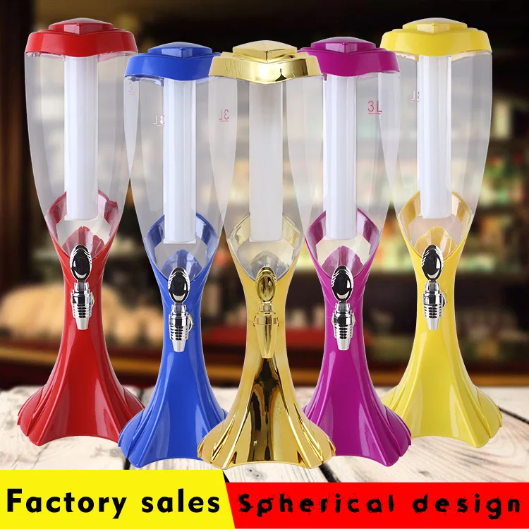 Party 3l Led Cool Drink Tower Beverage Dispenser Container Tabletop ...