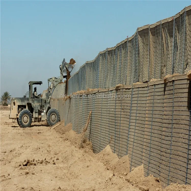 Military Defence Sand Wall Hesco Bastion Hot Dipped Galvanized Wire ...