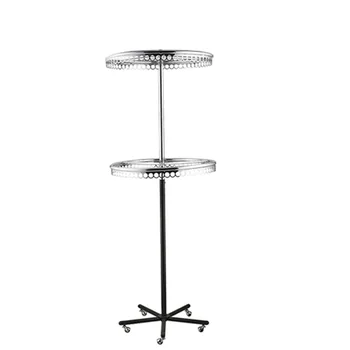 Durable Round Garment Stand 2 Layer Clothes Clothing Display Rack - Buy ...