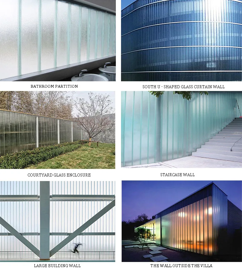 Ultra Clear Architectural U Shaped Glass U Channel Glass Panel For ...