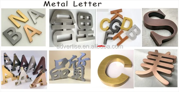 For Car Metal Adhesive Channel Letter Manufacturer Customized Aluminium ...