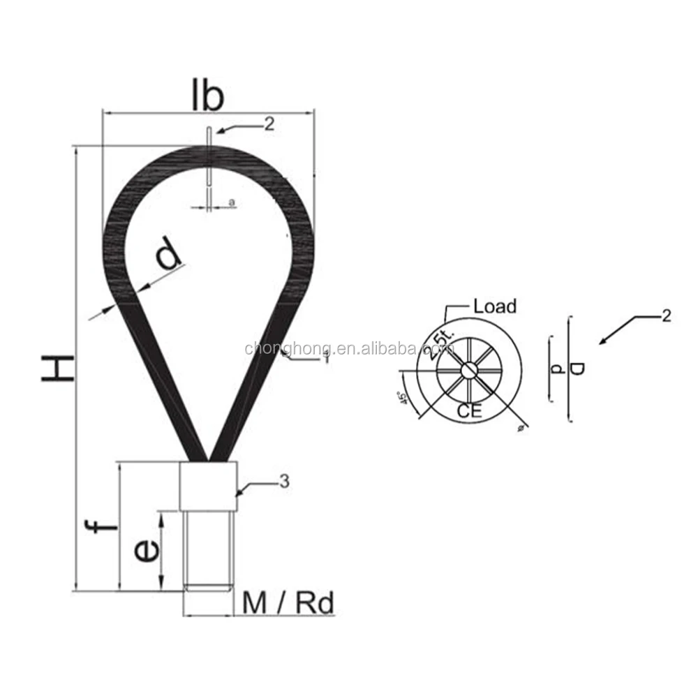 Precast Concrete Wire Rope Thread Lifting Loop for Construction ...