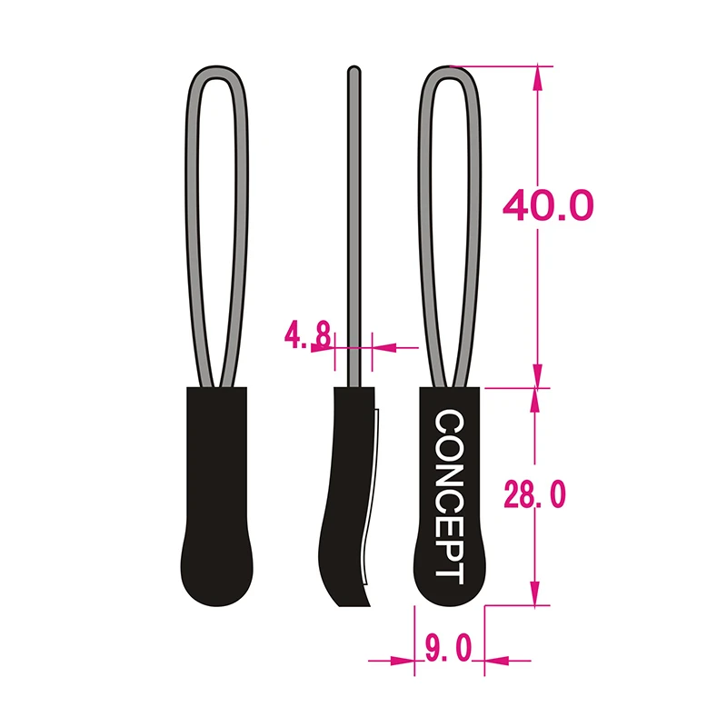 Custom High Quality Silicone Zip Pullers - Promotional Gifts