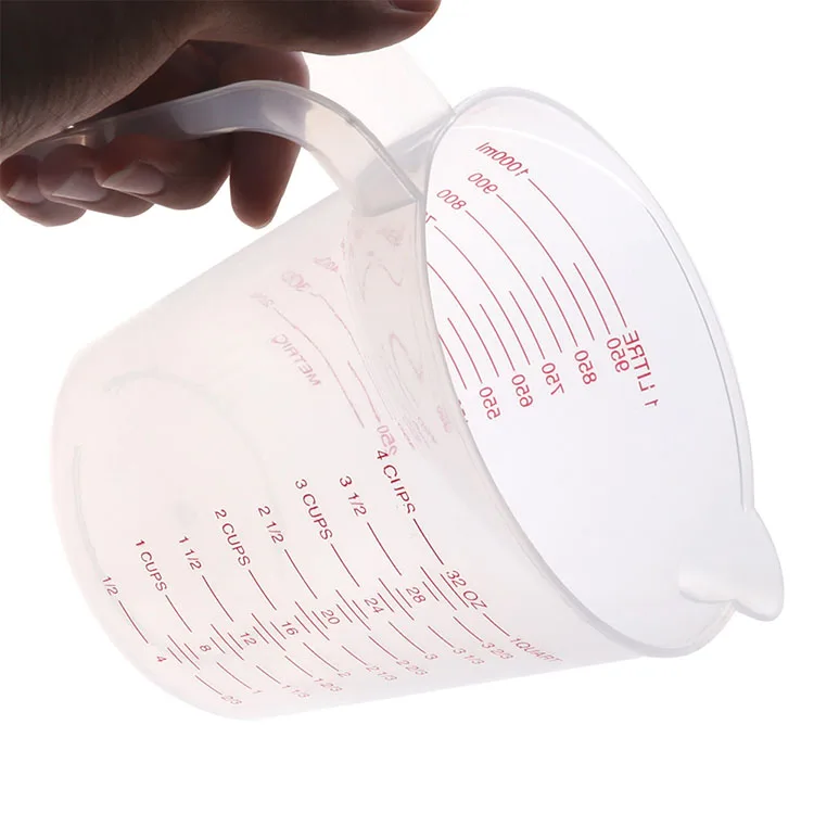 1l Plastic Measuring Cup 1000ml/32 Oz Cooking Barking Kitchen Lab ...