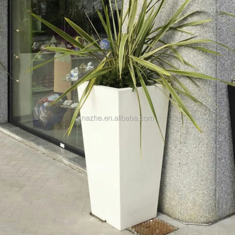 Outdoor Plant Trapezoid Suit Artificial Garden Plant Glass Flowerpot in ...