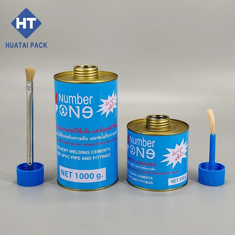 Pvc/upvc/cpvc Glue Tin Can,Screw Top Round Metal Tinplate Cans With ...