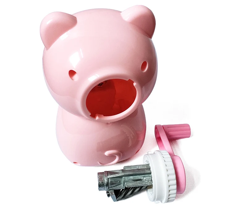 School Kids Pink Pig Shape Plastic Big Pencil Sharpener - Buy Animal ...