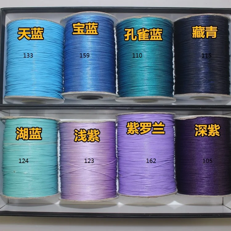 1.0mm Colorful Waxed Cotton Cord Waxed Thread Cord String Strap ...