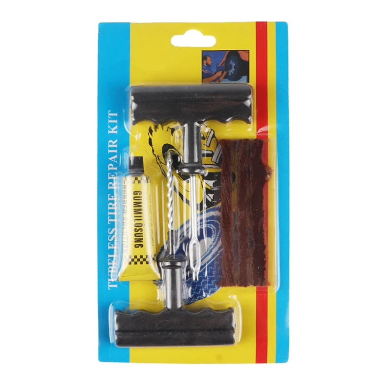 Car Bicycle Tyre Adhesive Seal Tubeless Flat Tire Repair Tool Kit ...