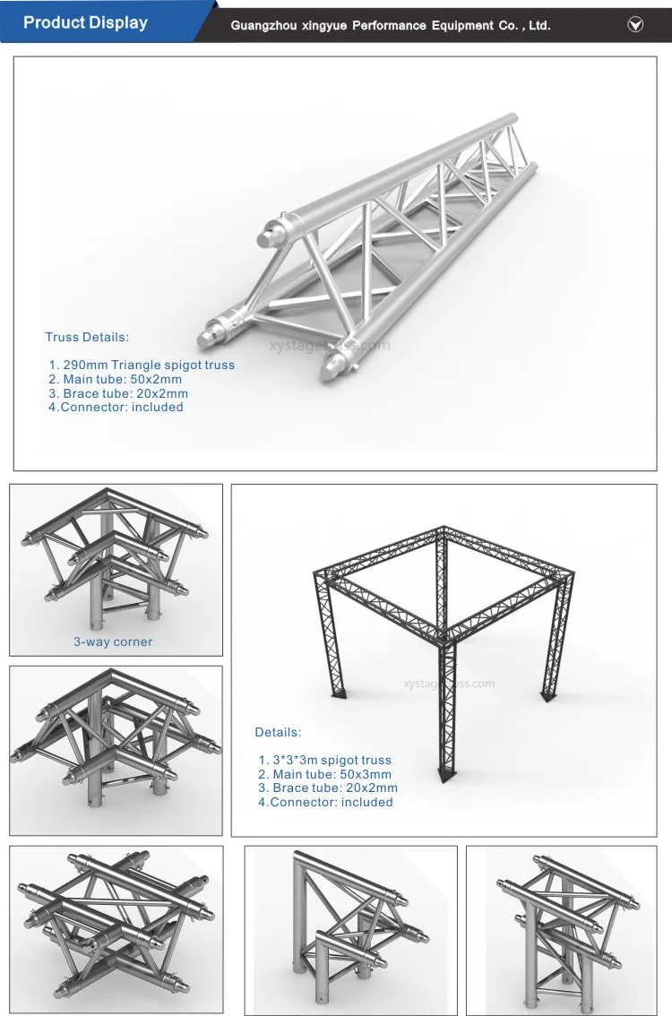 Aluminum Spigot Triangle Truss 300mm*300mm Lighting Truss - Buy ...