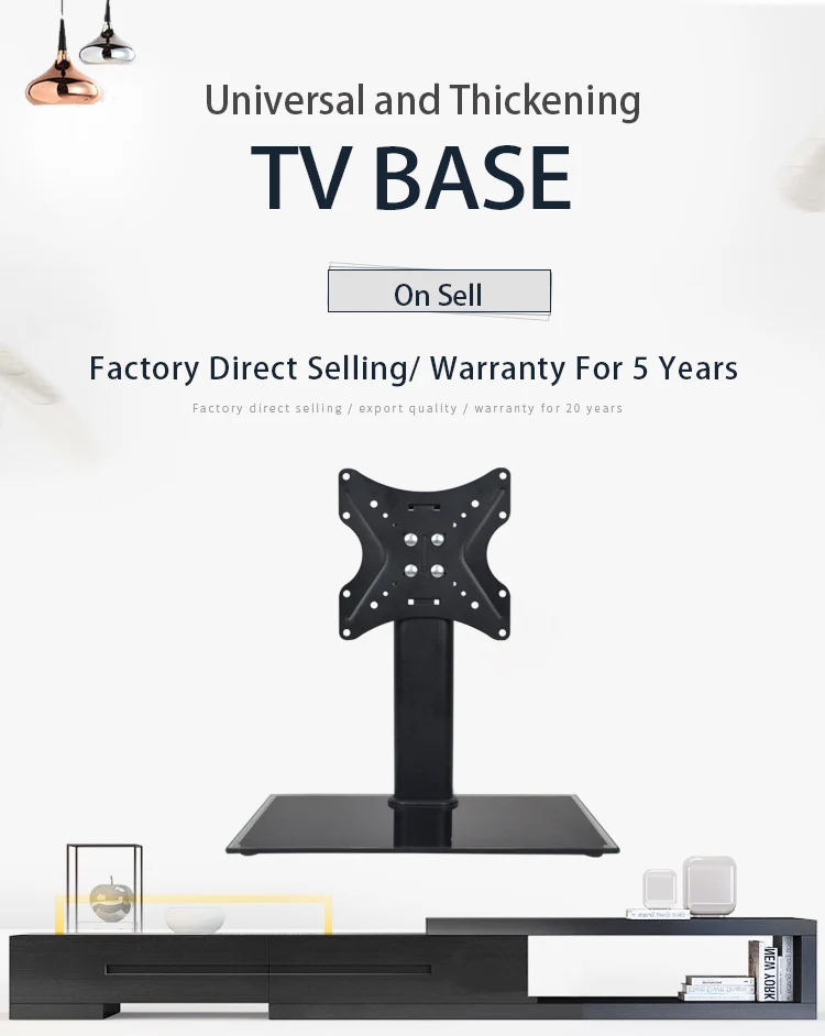 Universal Base Rack TV Desk Stand - Support 14 to 32 Inch LED Tvs