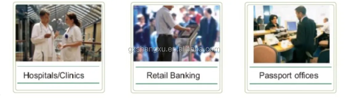 Bank/hospital Self Service Queue Ticket Management System