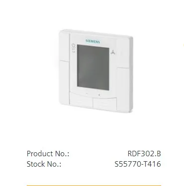 Siemens RDF302.B Flush-Mount Basic Thermostat - Ideal for HVAC Systems ...