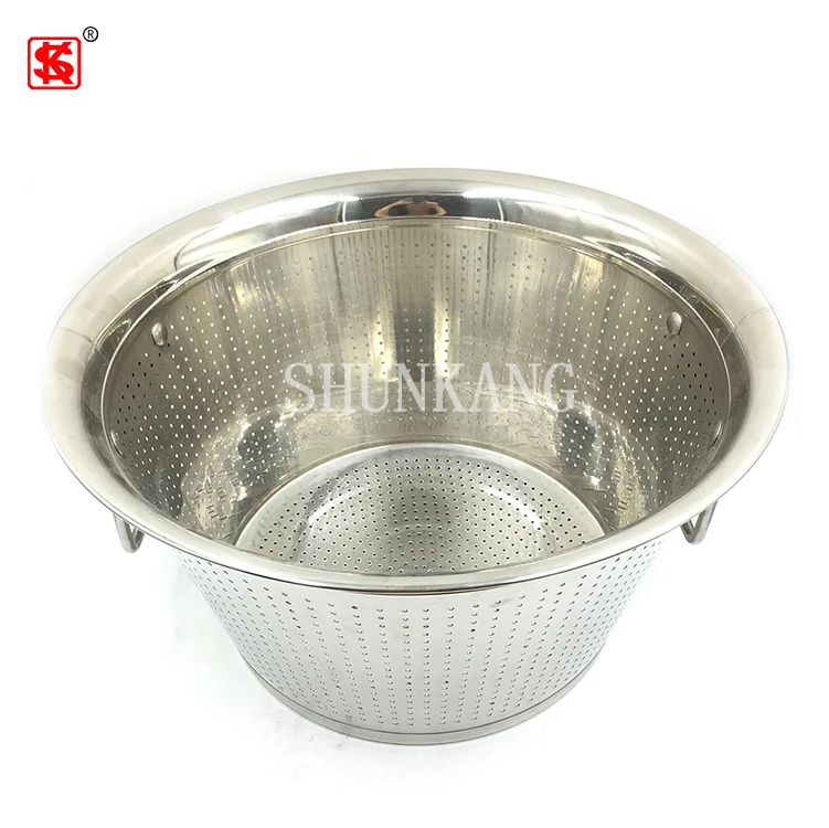 Stainless Steel Big Colander - Multi-Function & Easy Clean