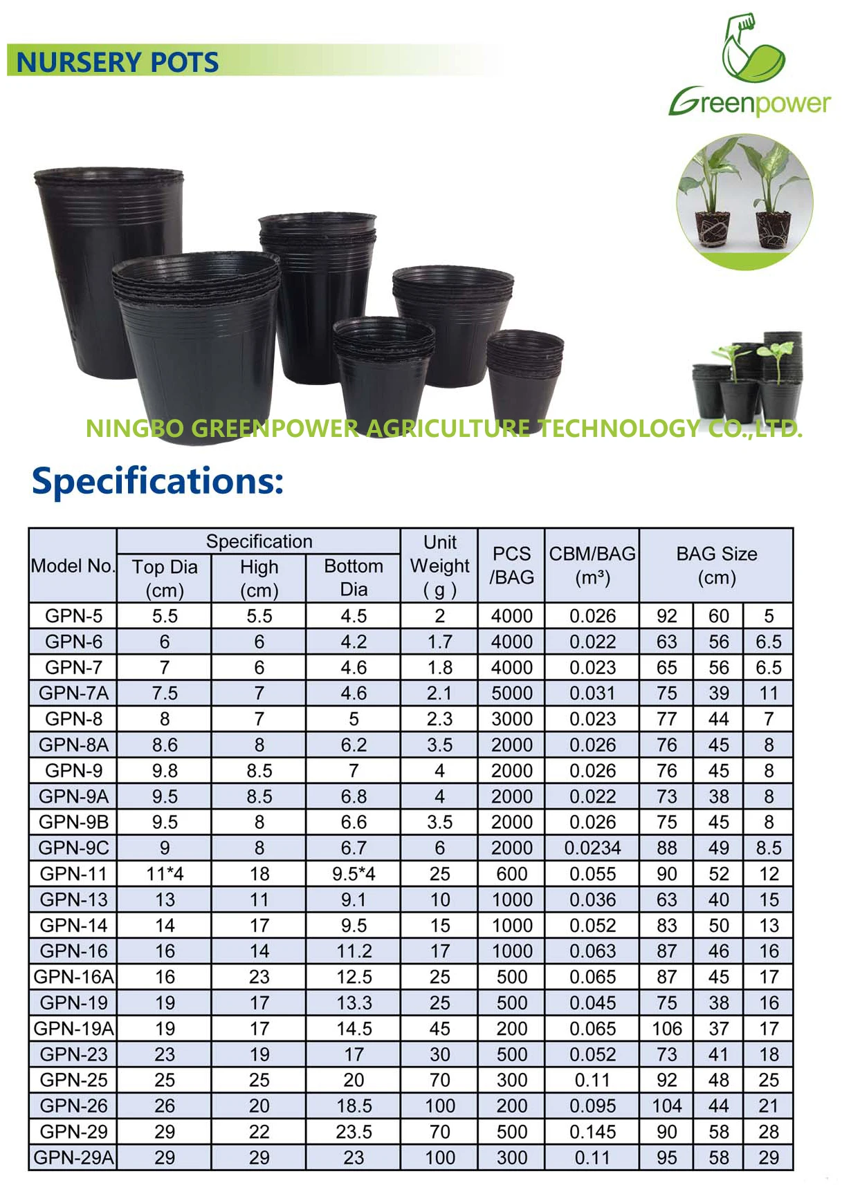 26cm 260mm 10" Inch Soft Flexible Plastic Nursery Cheap Flower Pot ...