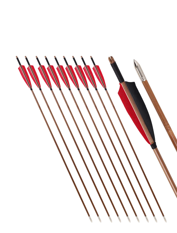 Spg Archery Traditional Bow 34inch Head Steel Arrow Tips Turkey Feather ...