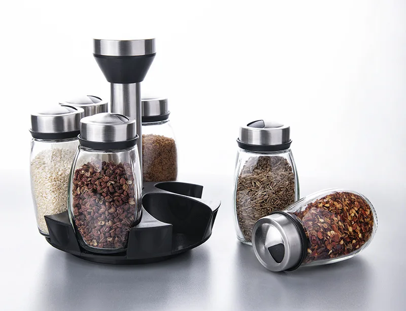 Cooking Oil Storage Bottle Set,Cooking Oil Bottle Spice Rack With Glass ...