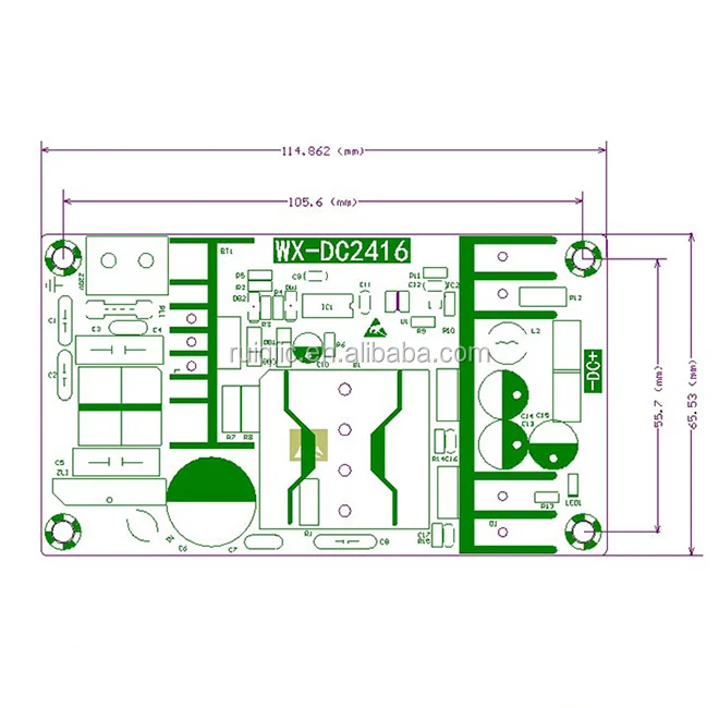WX-DC2416 150W Switching Power Supply Board - 24V 6A Industrial Power ...