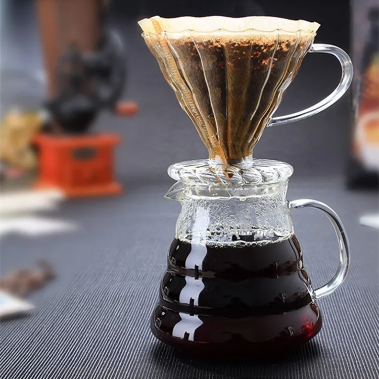 600ml Glass Cpffee Pot High Temperature Resistant Glass Coffee Pot ...