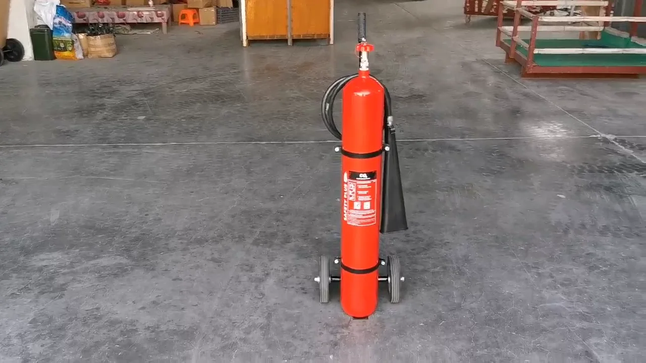Trolley Mounted Different Sizes 12kg 45kg Co2 Fire Extinguisher - Buy ...