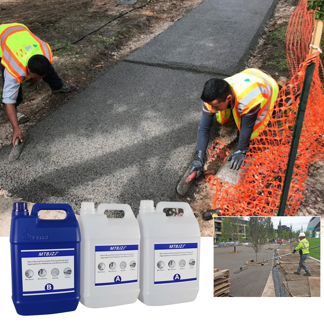 Water Permeable Epoxy Resin for Pebble Covering Patios