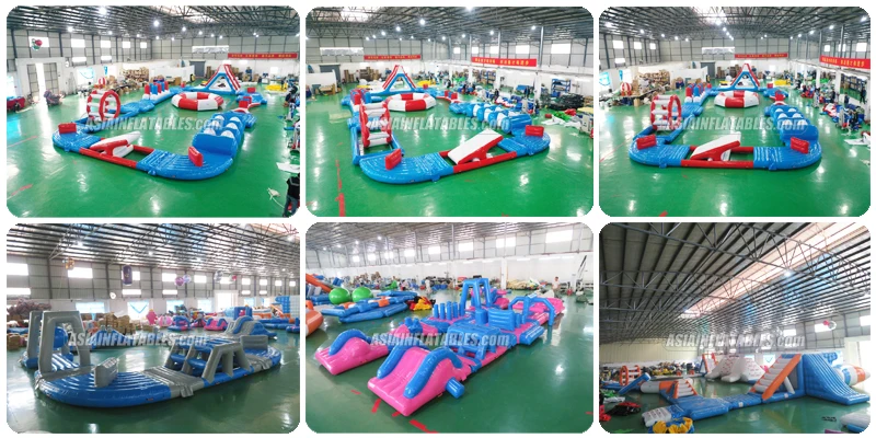 Water Floating Platform Park with Jumping Bag - Asia Inflatable