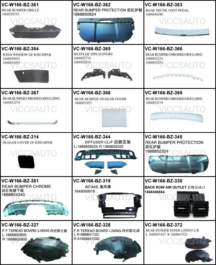 Oem L 1668852123 R 1668852223 For Benz M-class 166 2012'-2014' Auto Car ...