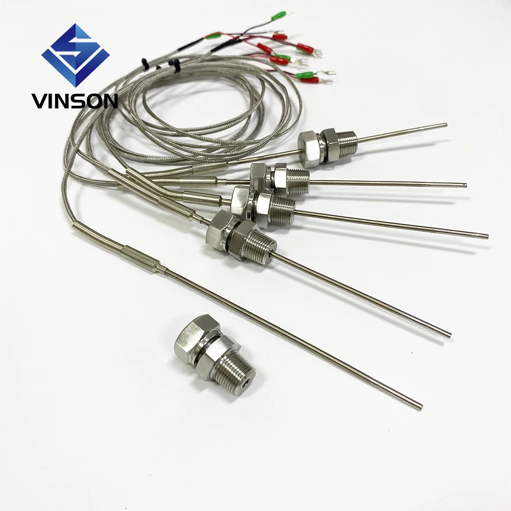 Factory Customized K/j/pt100/pt100/cu50 Wireless Temperature Sensor ...