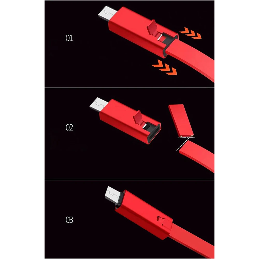 New Design Repeat Cut Repair Renewable Charging Cable Flat Wire Usb ...