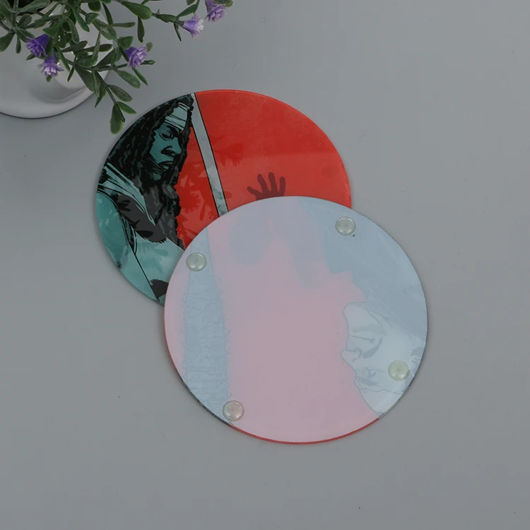 Custom Acrylic Coaster Various Color Round Personalized Acrylic Glass ...