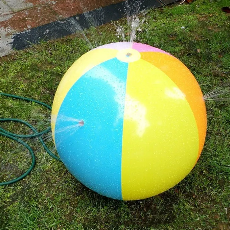Promotional Pvc Colorful Children Play Inflatable Sprinkler Beach Ball ...
