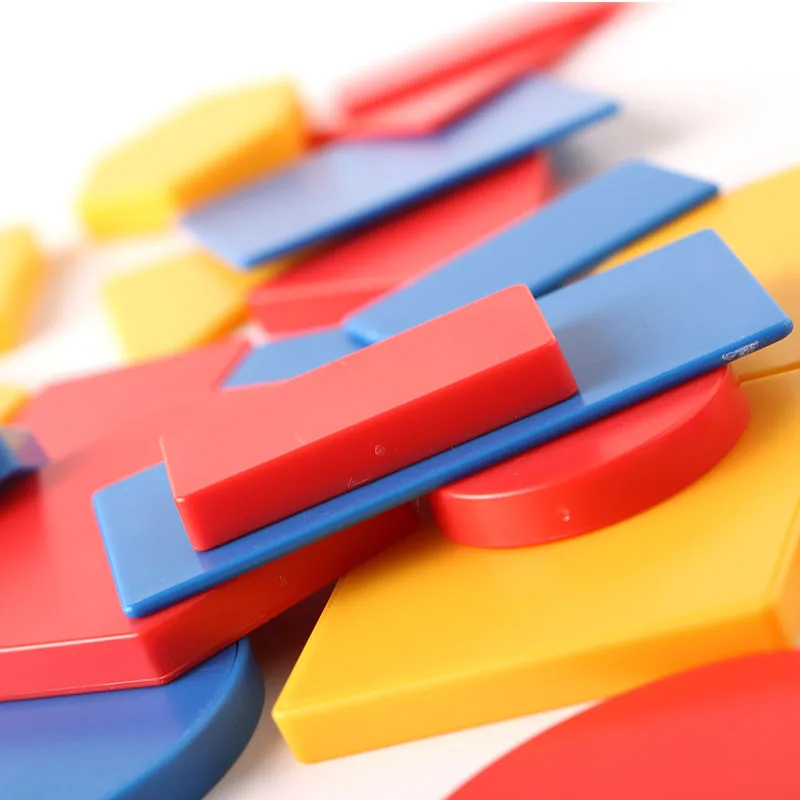 Plastic Attribute Blocks - Geometry Set for Preschool